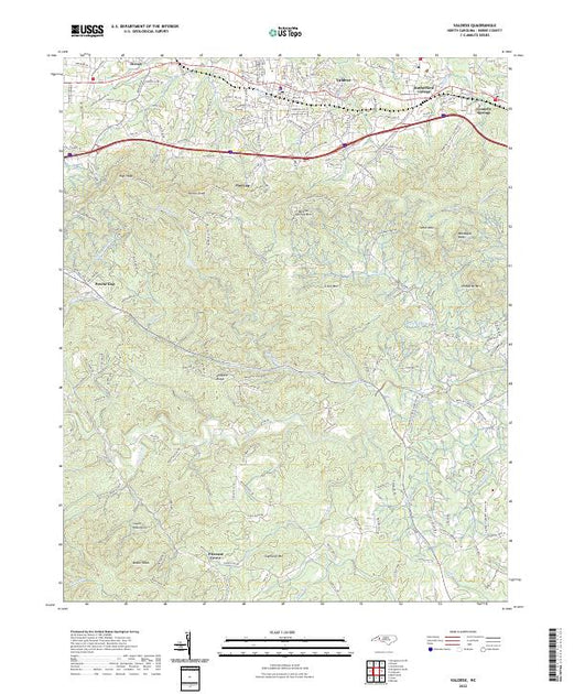 US Topo 7.5-minute map for Valdese NC – American Map Store