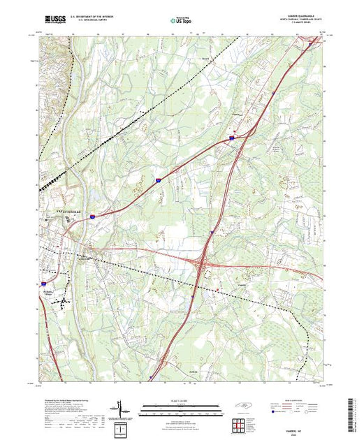 US Topo 7.5-minute map for Vander NC – American Map Store