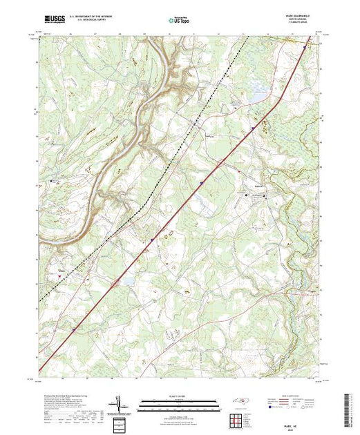US Topo 7.5-minute map for Wade NC – American Map Store