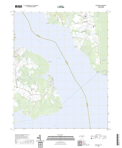 US Topo 7.5-minute map for Wade Point NC – American Map Store