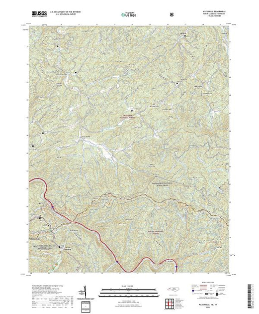 US Topo 7.5-minute map for Waterville NCTN – American Map Store