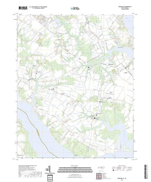US Topo 7.5-minute map for Weeksville NC – American Map Store