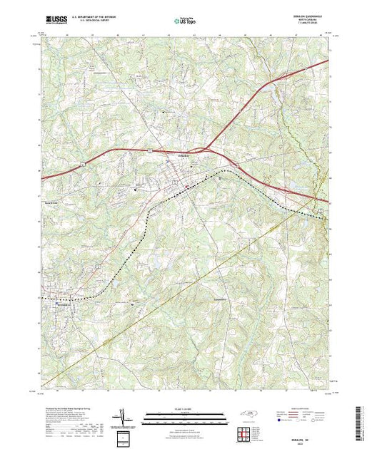 US Topo 7.5-minute map for Zebulon NC – American Map Store