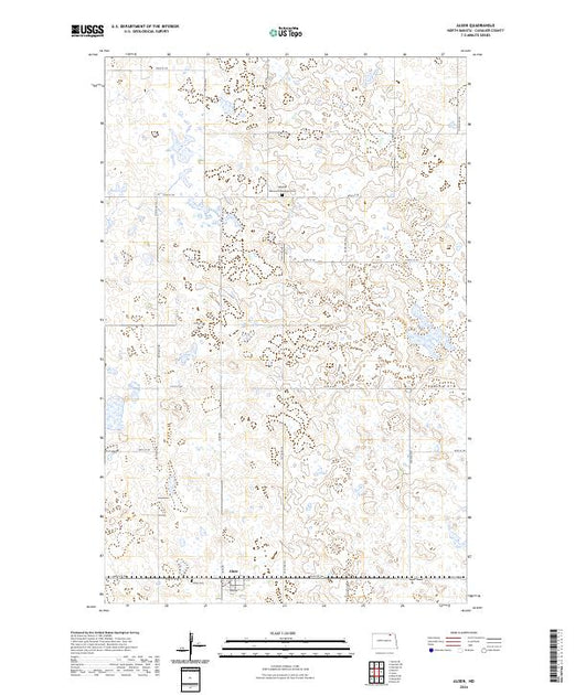 US Topo 7.5-minute map for Alsen ND – American Map Store