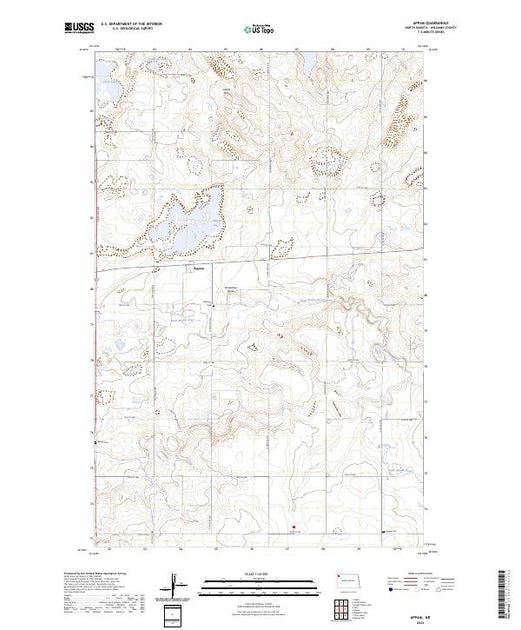 US Topo 7.5-minute map for Appam ND – American Map Store