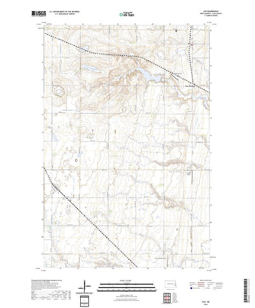US Topo 7.5-minute map for Ayr ND – American Map Store