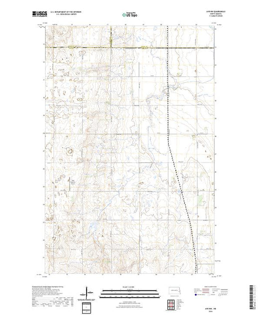 US Topo 7.5-minute map for Ayr NW ND – American Map Store