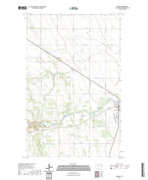 US Topo 7.5-minute map for Backoo ND – American Map Store