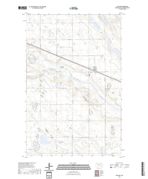US Topo 7.5-minute map for Balfour ND – American Map Store