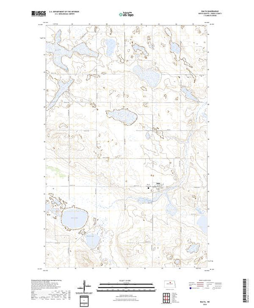 US Topo 7.5-minute map for Balta ND – American Map Store