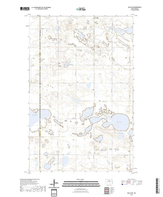 US Topo 7.5-minute map for Balta NW ND – American Map Store