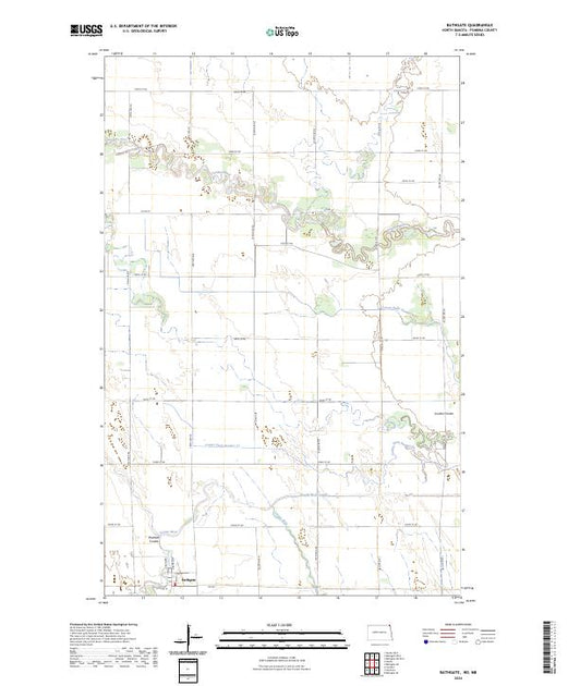 US Topo 7.5-minute map for Bathgate NDMB – American Map Store