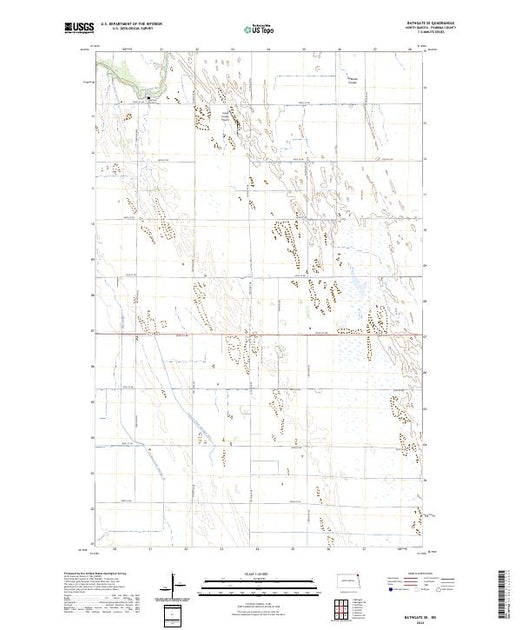 US Topo 7.5-minute map for Bathgate SE ND – American Map Store