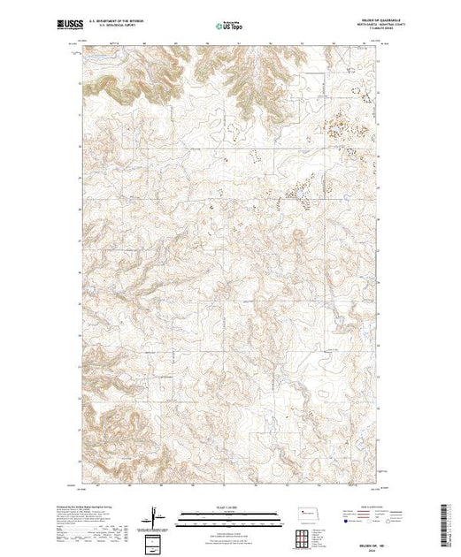 US Topo 7.5-minute map for Belden SW ND – American Map Store