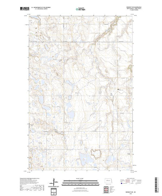 US Topo 7.5-minute map for Benedict NW ND – American Map Store