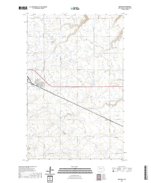 US Topo 7.5-minute map for Berthold ND – American Map Store
