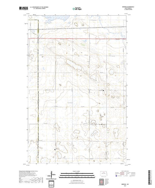 US Topo 7.5-minute map for Berwick ND – American Map Store