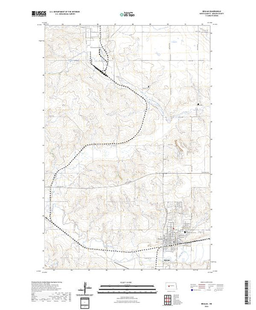 US Topo 7.5-minute map for Beulah ND – American Map Store