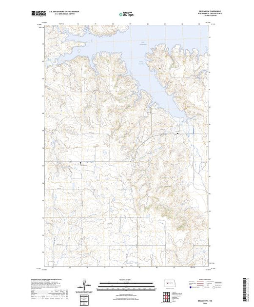 US Topo 7.5-minute map for Beulah NW ND – American Map Store
