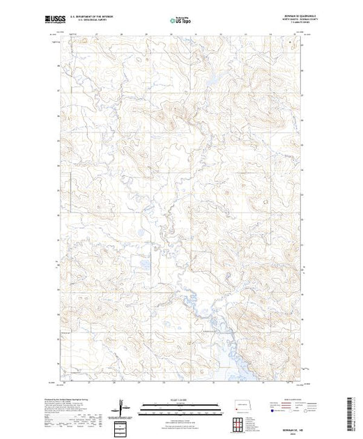 US Topo 7.5-minute map for Bowman SE ND – American Map Store