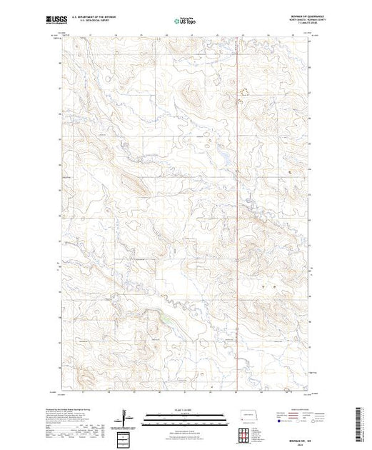 US Topo 7.5-minute map for Bowman SW ND – American Map Store