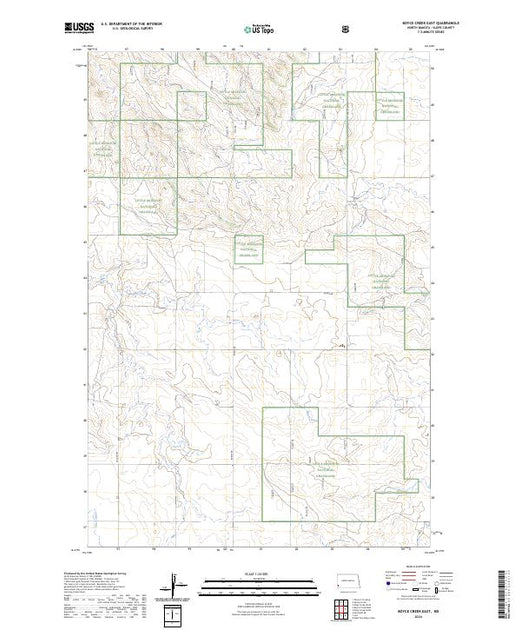 US Topo 7.5-minute map for Boyce Creek East ND – American Map Store