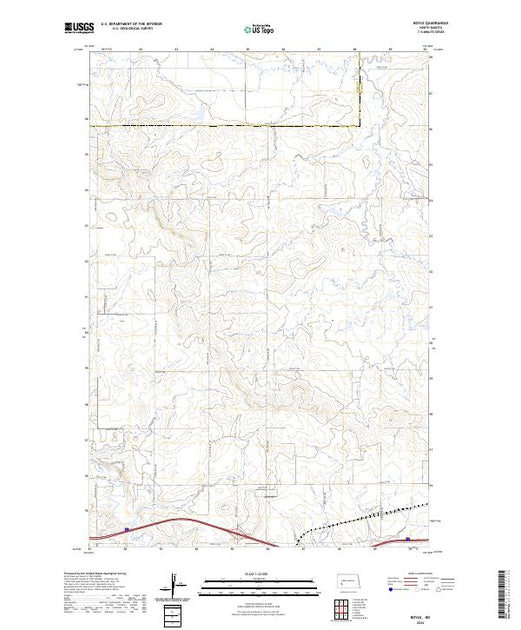US Topo 7.5-minute map for Boyle ND – American Map Store