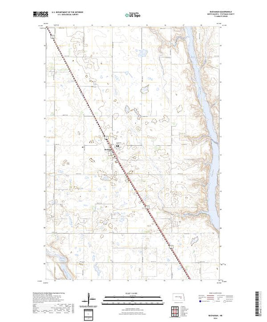 US Topo 7.5-minute map for Buchanan ND – American Map Store