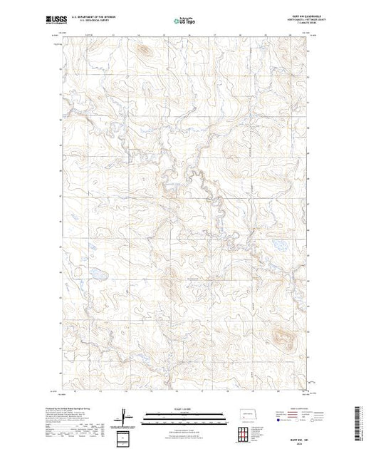 US Topo 7.5-minute map for Burt NW ND – American Map Store