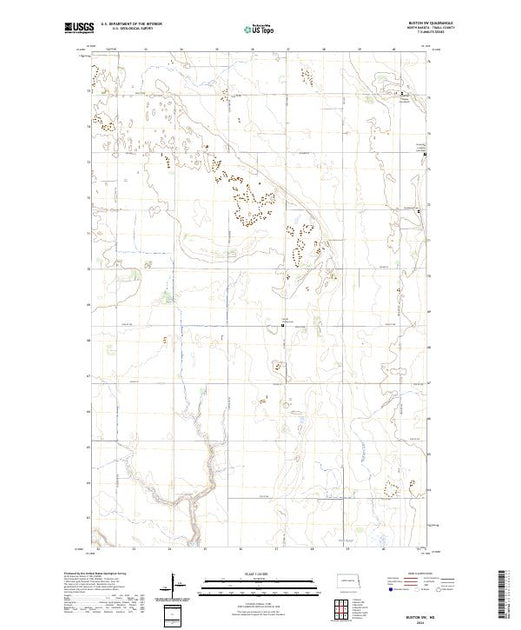US Topo 7.5-minute map for Buxton SW ND – American Map Store