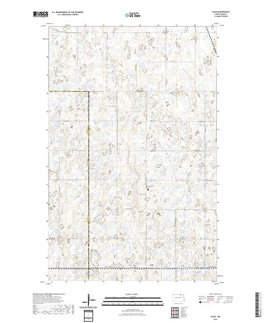 US Topo 7.5-minute map for Calio ND – American Map Store