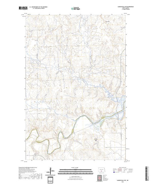 US Topo 7.5-minute map for Cannon Ball NW ND – American Map Store