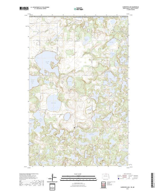 US Topo 7.5-minute map for Carpenter Lake NDMB – American Map Store