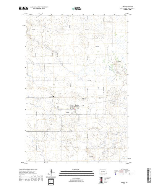 US Topo 7.5-minute map for Carson ND – American Map Store