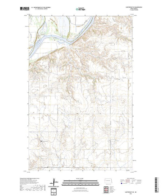 US Topo 7.5-minute map for Cartwright NE ND – American Map Store