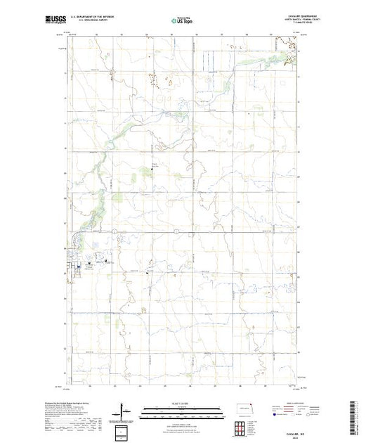 US Topo 7.5-minute map for Cavalier ND – American Map Store