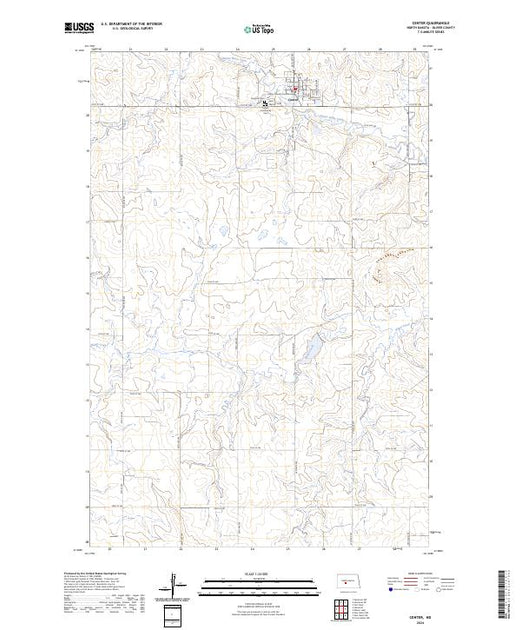 US Topo 7.5-minute map for Center ND – American Map Store