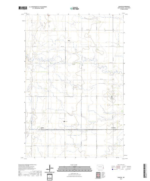 US Topo 7.5-minute map for Chaffee ND – American Map Store