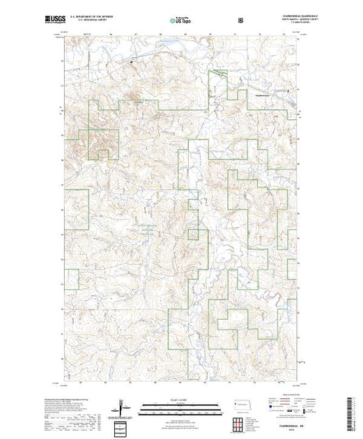 US Topo 7.5-minute map for Charbonneau ND – American Map Store