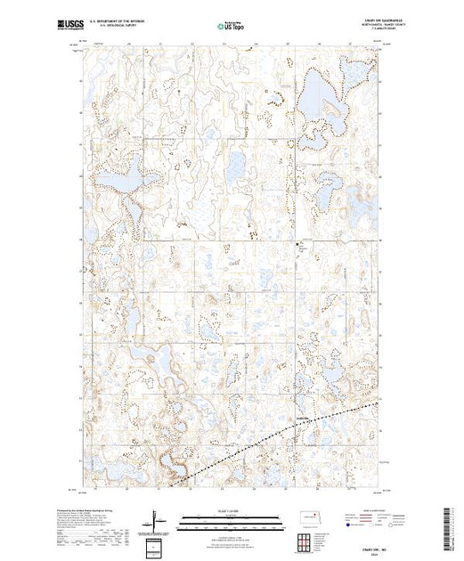 US Topo 7.5-minute map for Crary NW ND – American Map Store