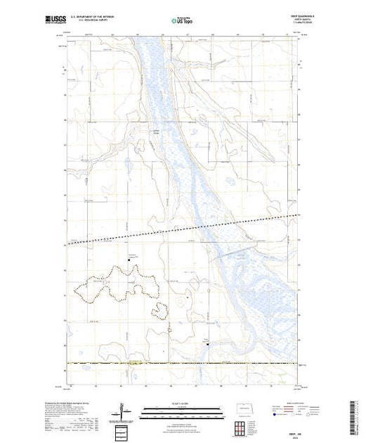 US Topo 7.5-minute map for Deep ND – American Map Store