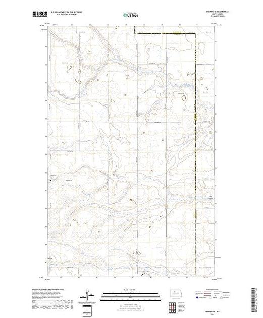 US Topo 7.5-minute map for Deering SE ND – American Map Store