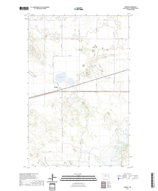 US Topo 7.5-minute map for Denbigh ND – American Map Store