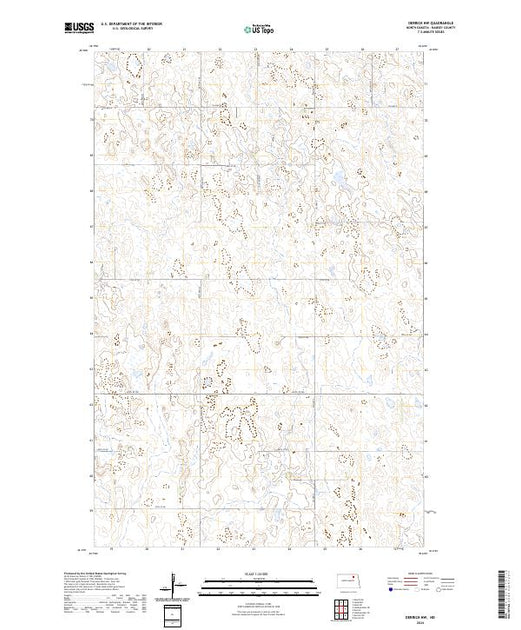 US Topo 7.5-minute map for Derrick NW ND – American Map Store