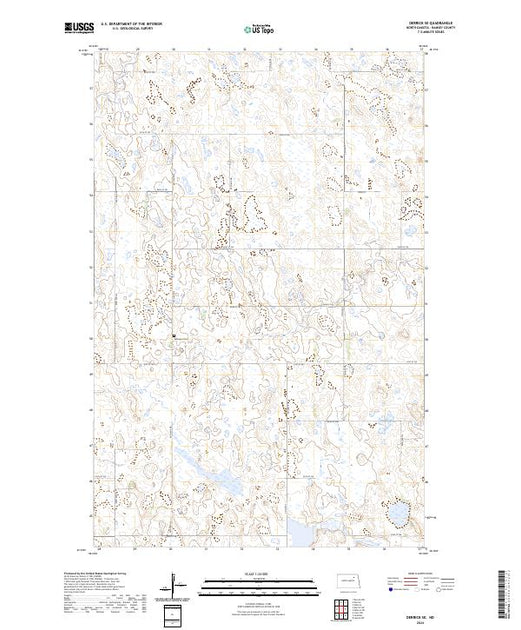 US Topo 7.5-minute map for Derrick SE ND – American Map Store