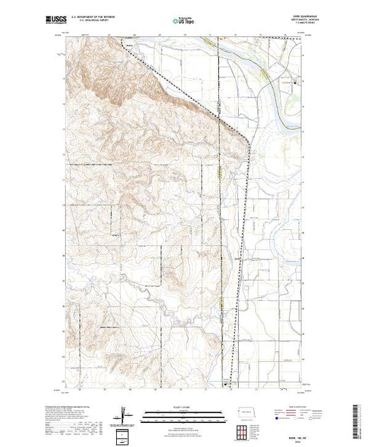 US Topo 7.5-minute map for Dore NDMT – American Map Store