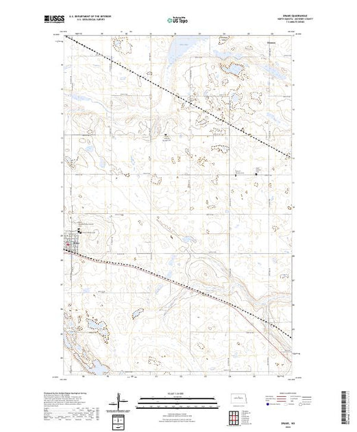 US Topo 7.5-minute map for Drake ND – American Map Store