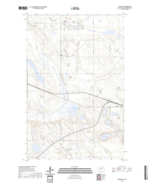 US Topo 7.5-minute map for Drake NW ND – American Map Store