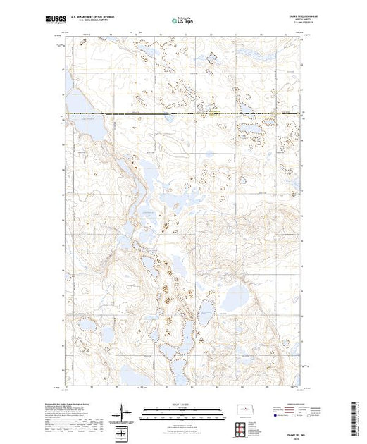 US Topo 7.5-minute map for Drake SE ND – American Map Store
