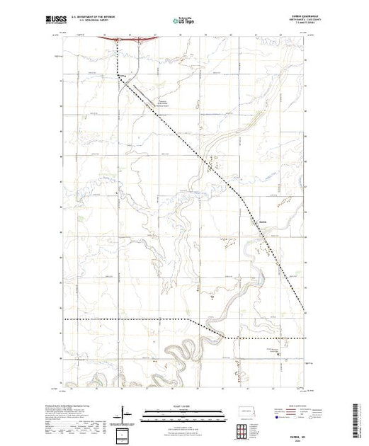 US Topo 7.5-minute map for Durbin ND – American Map Store